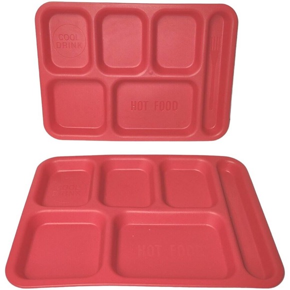 Cambro | Dining | Vintage Red School Lunch Tray Six Section Cambro Ps14 ...
